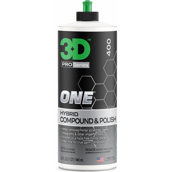 3D One Car Scratch & Swirl Remover Hybrid Rubbing Compound & Polish ...