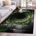 3D Optical Illusion 3'x5' Washable Rug, Visual Trap Looks Like Holes ...