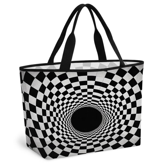 3D Optical Illusion Beach Bag for Women, Large Breathable Mesh Beach ...