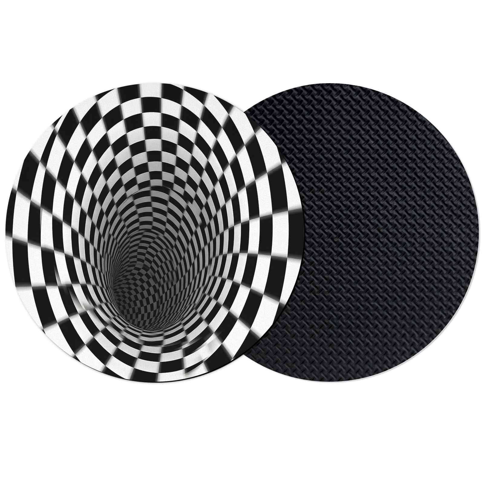 3D Optical Illusion Coasters Set of 2, Absorbent Coasters for Drinks ...
