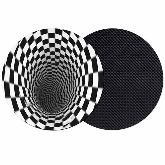 3D Optical Illusion Coasters Set of 2, Absorbent Coasters for Drinks ...