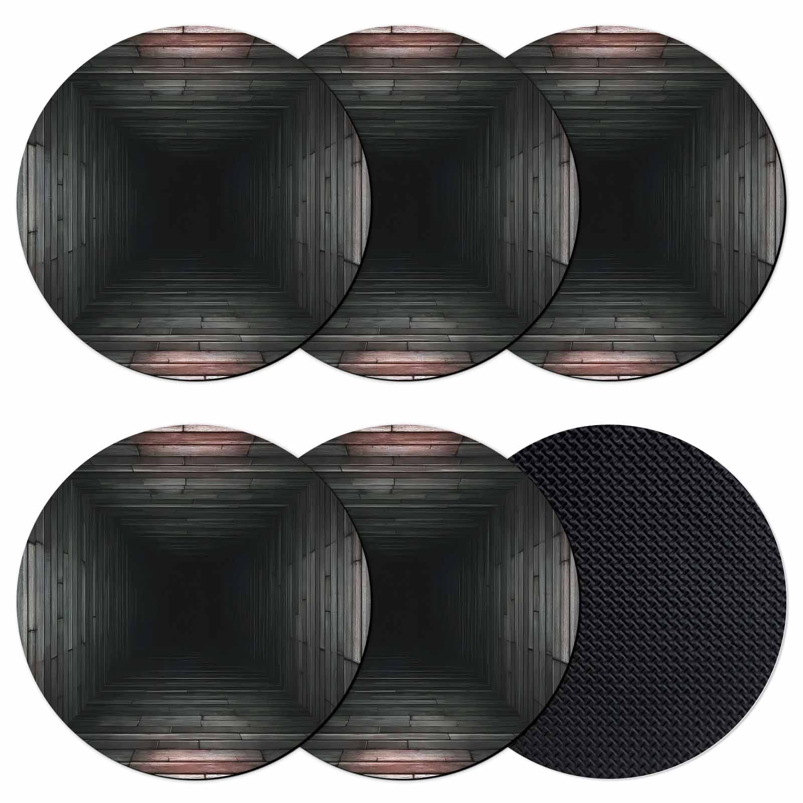 3D Optical Illusion Coasters Set of 6, Absorbent Coasters for Drinks ...