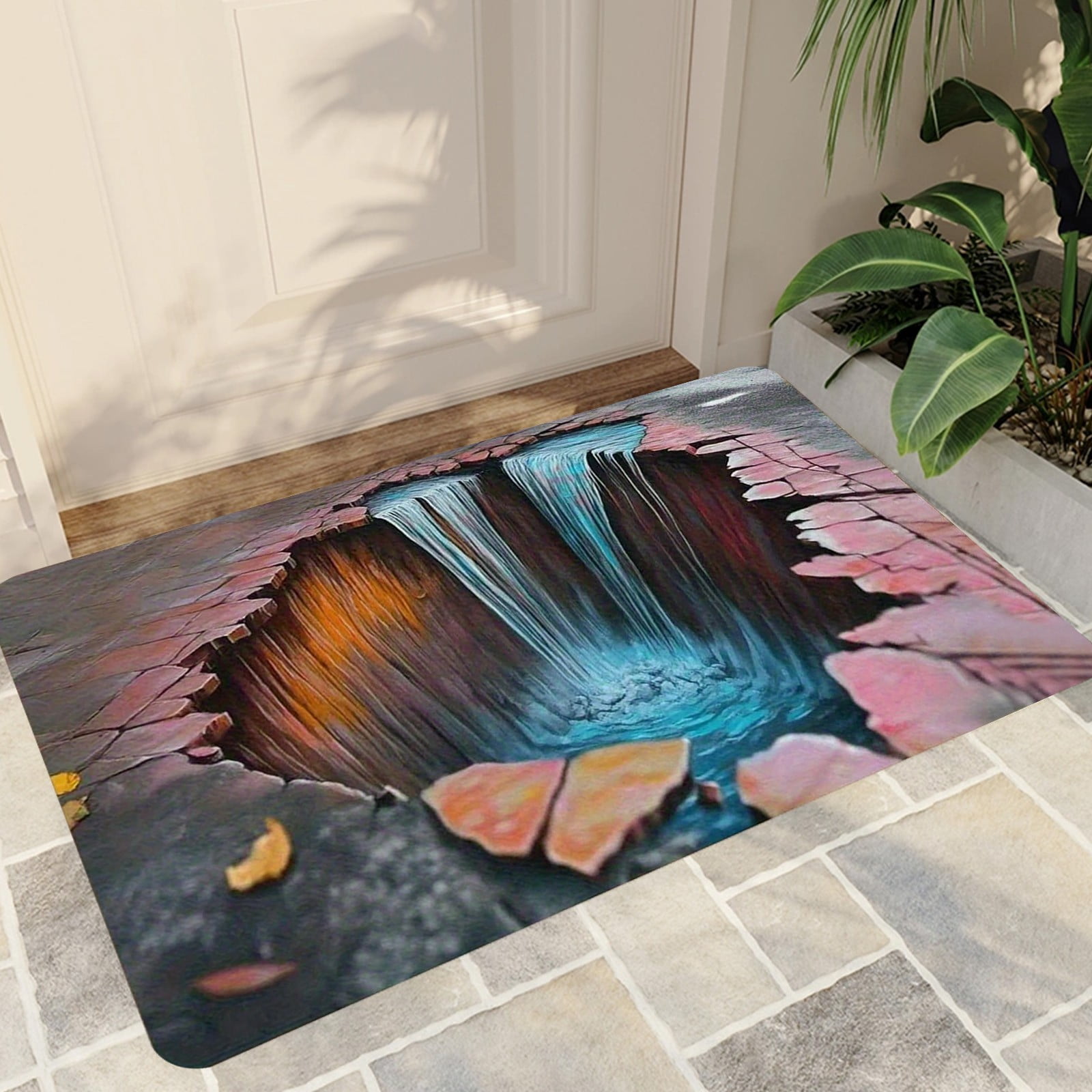 3D Optical Illusion Door Mat Non Slip Front Door Mat,Stereoscopic ...