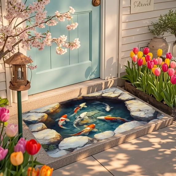 3D Optical Illusion Endless Abyss Welcome Rug Doormat Living Room ...