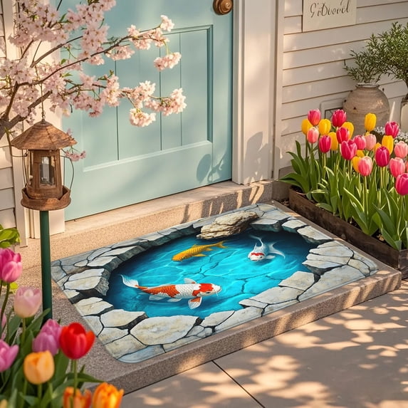 3D Optical Illusion Endless Abyss Welcome Rug Doormat Living Room ...