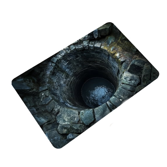 3D Optical Illusion Hole in The Floor Rug Front Door Mat, Kids Playroom ...