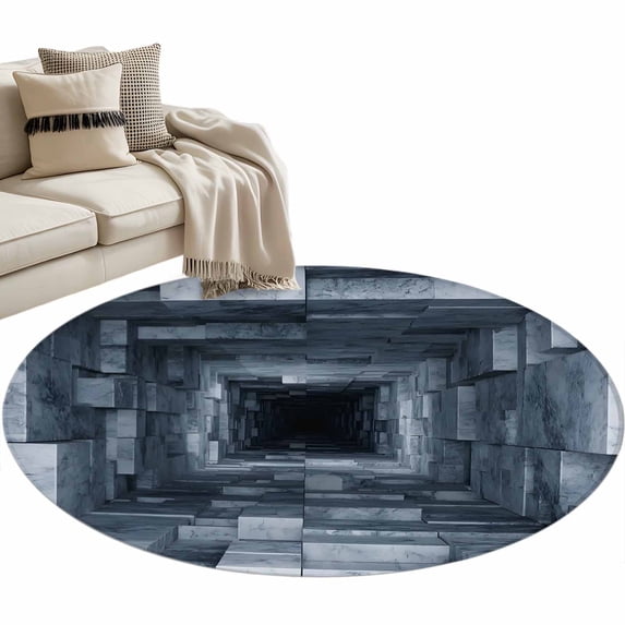 3D Optical Illusion Round Area Rugs Collection 3', Visual Trap Looks ...