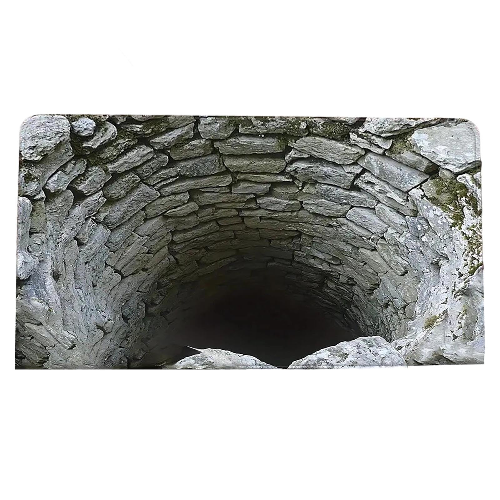 3D Optical Illusion Rug, Absorbent Cave & Stone Visual Illusion Doormat ...