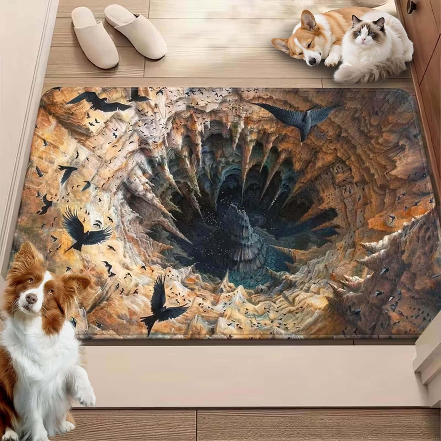3D Optical Illusion Rug with Hole Effect – Interactive Illusion Rug for ...