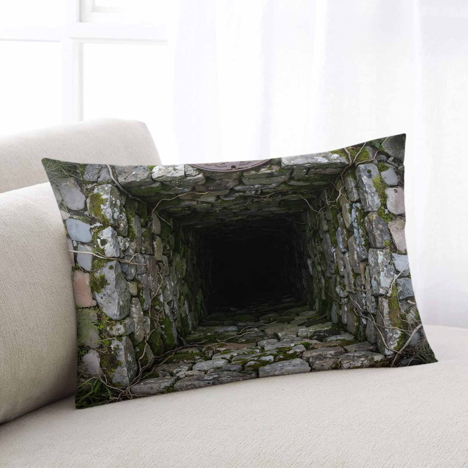 3D Optical Illusion Throw Pillow Covers, Visual Trap Looks Like Holes ...
