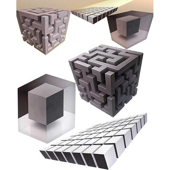 3D Optical Illusion Wall Decal - 3D Corner Wall Art, Removable Peel and ...