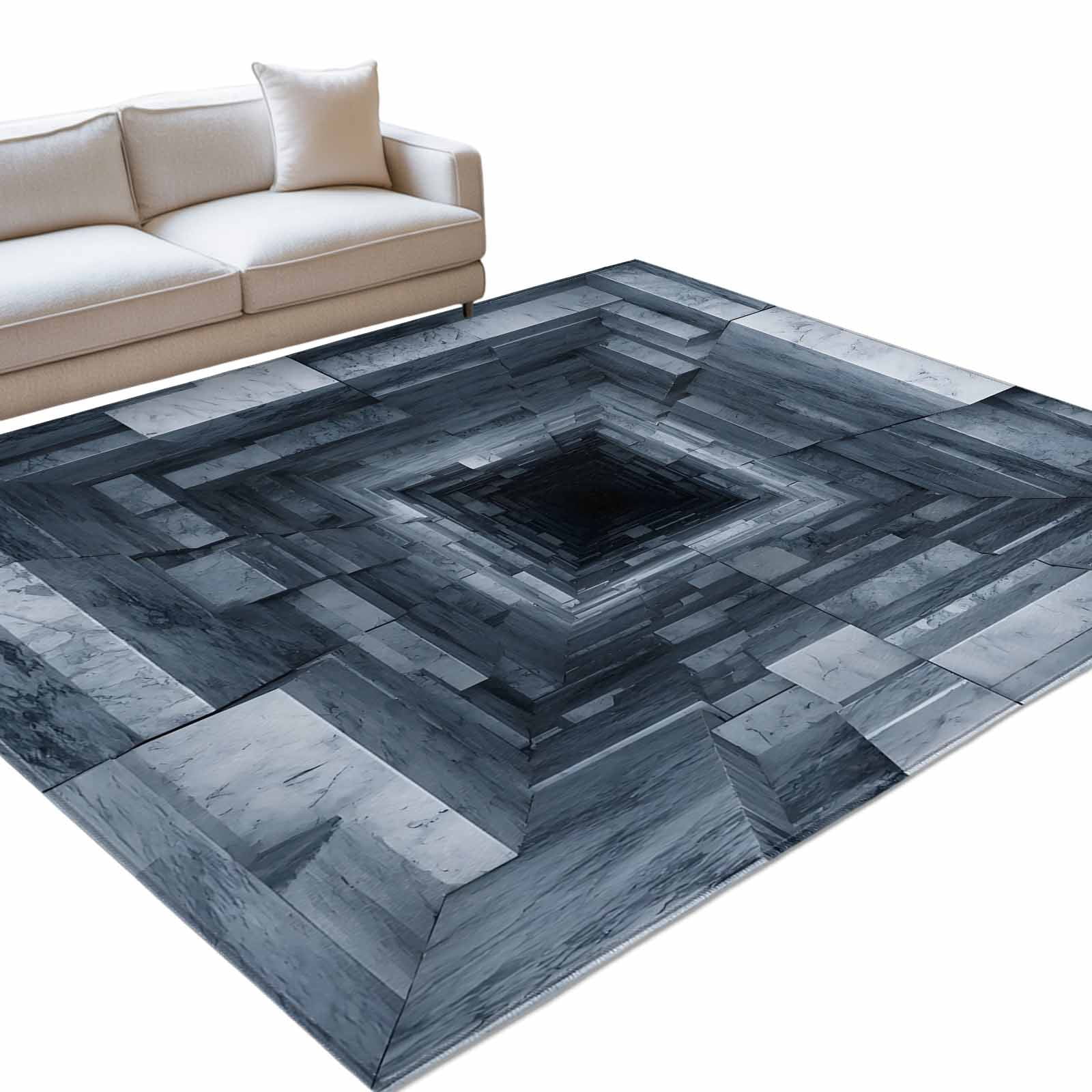 3D Optical Illusion Washable Rug 5x7 Area Rug for Living Room Bedroom ...
