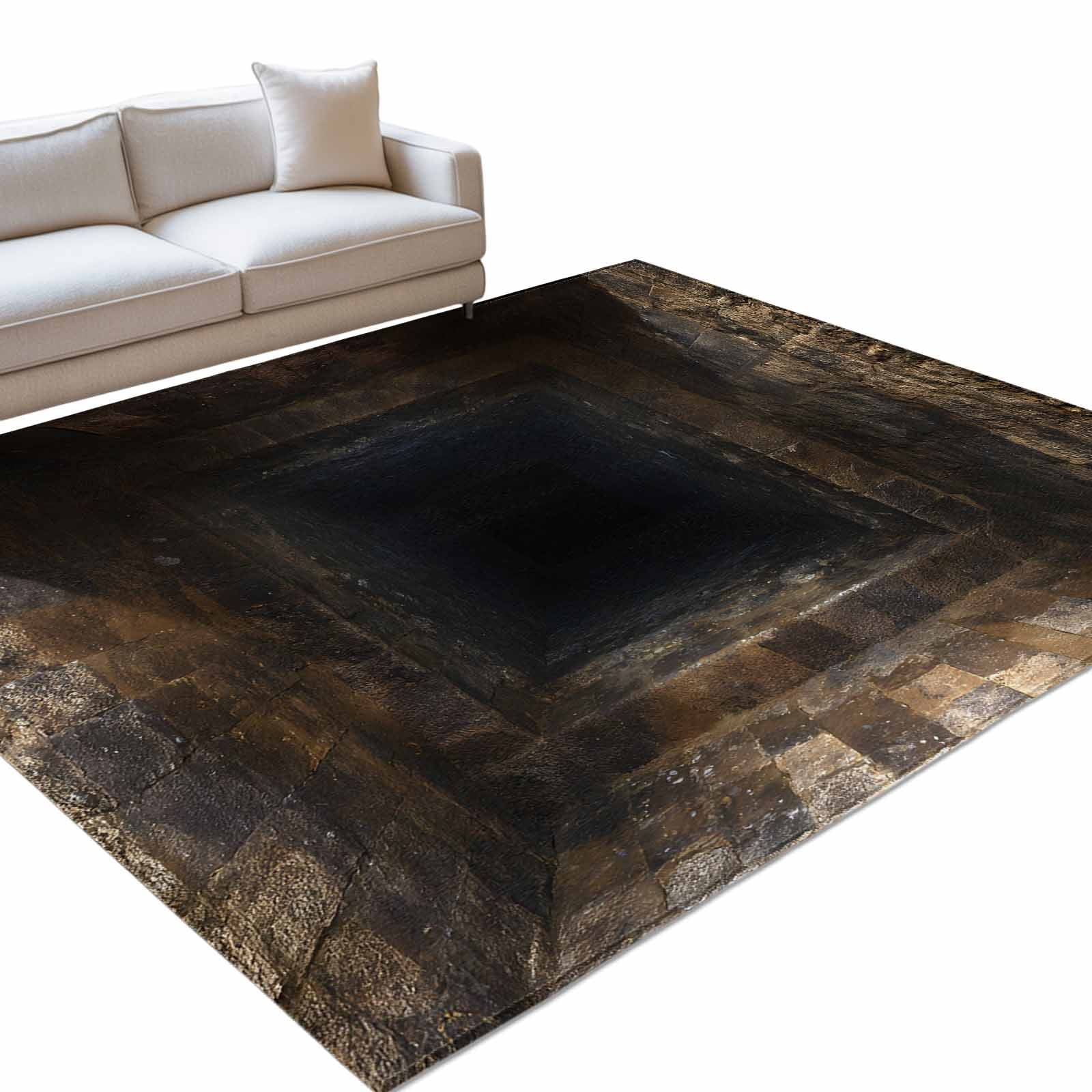 3D Optical Illusion Washable Rug 6x9 Area Rug for Living Room Bedroom ...