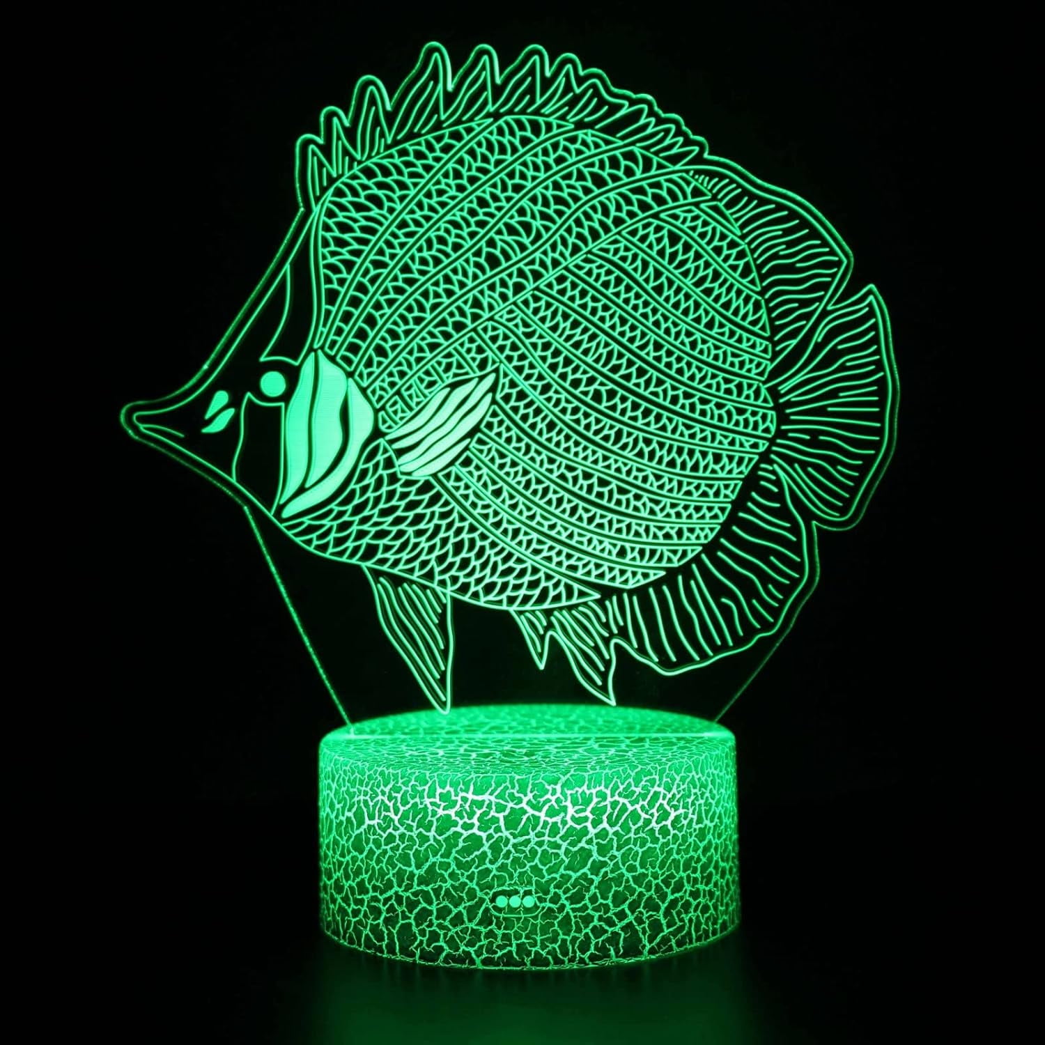 3D Optical Lamp Illusion Night Light Tropical Fish I Mood Light 7 ...