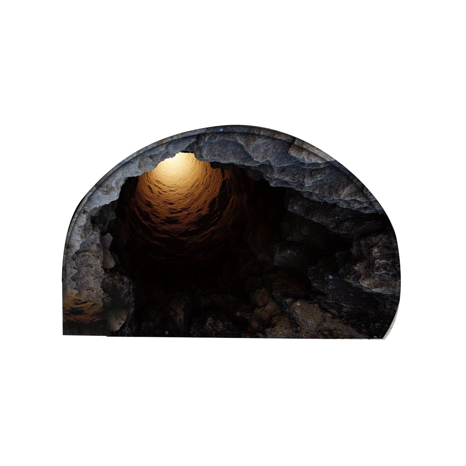 3D Optical Semicircular Doormat Indoor Outdoor Entrance, All-Weather ...