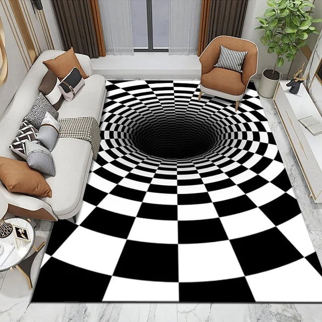 3D Optical n Carpet Nordic Luxury Home ration Area Rugs Geometric ...