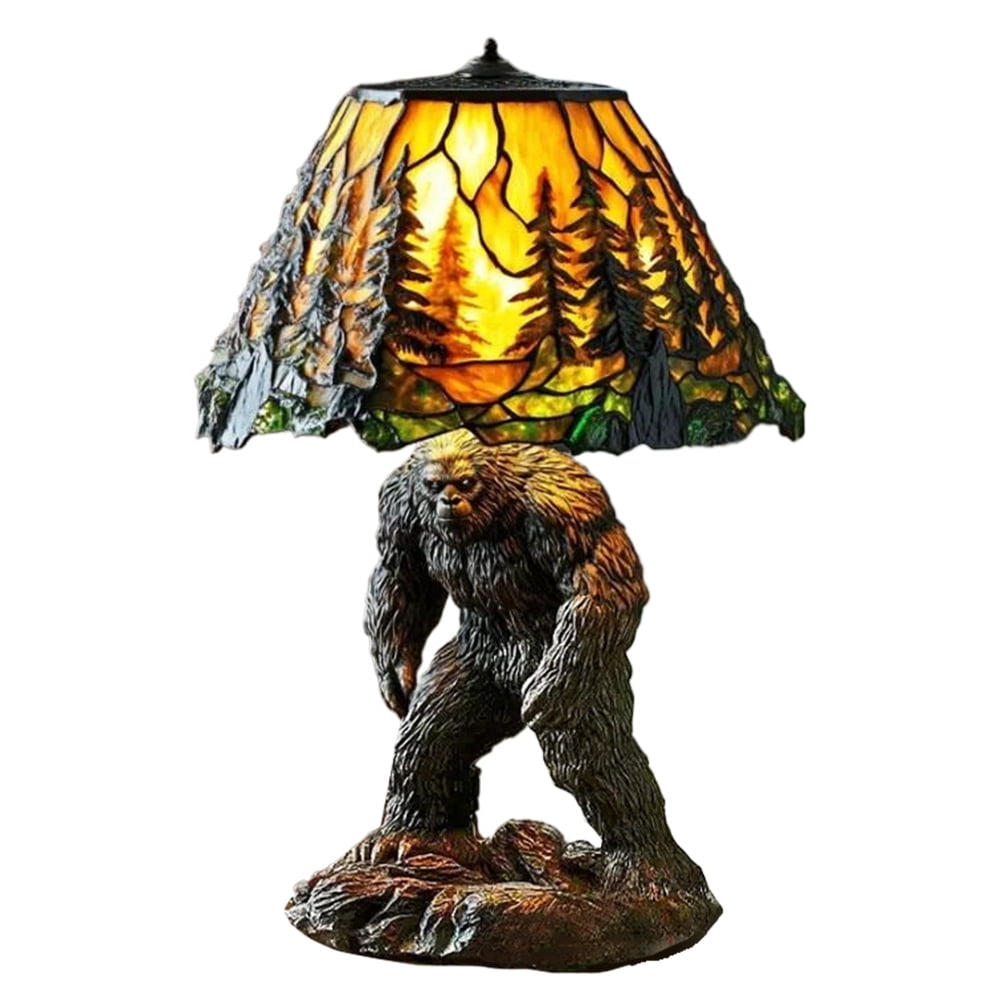 3D Orangutan Table Lamp, Retro Stained Animal Night Light Lamp, Cute ...