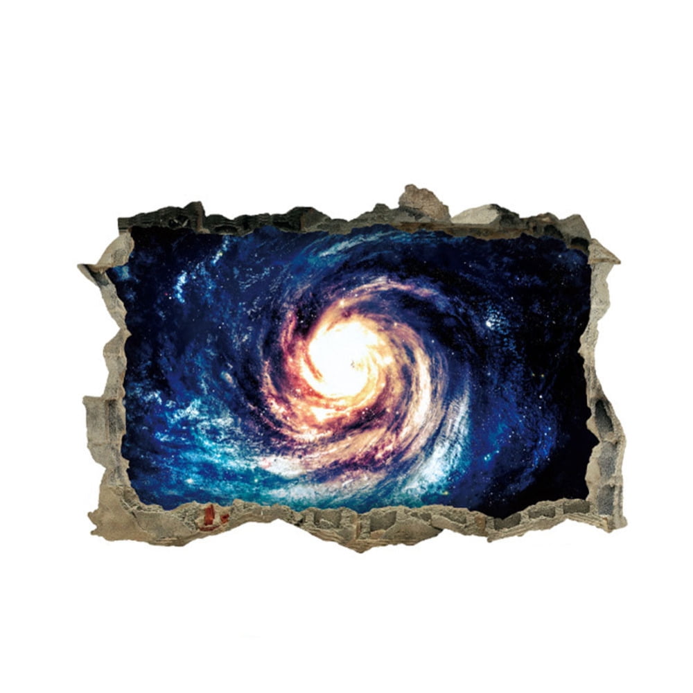 3D Outer Space Stickers Planet Galaxy Wall Sticker Living Room Home ...