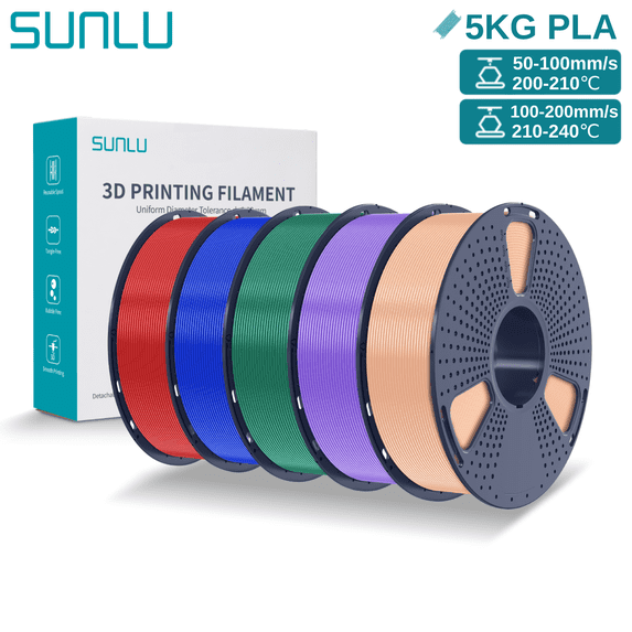 3D PLA Filament 1.75mm 5KG Multicolor Neatly Wound PLA Plastic 3D ...