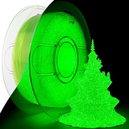 3D PLA Printer Filament, 1.75mm Glow in The Dark Shiny Firefly Green ...
