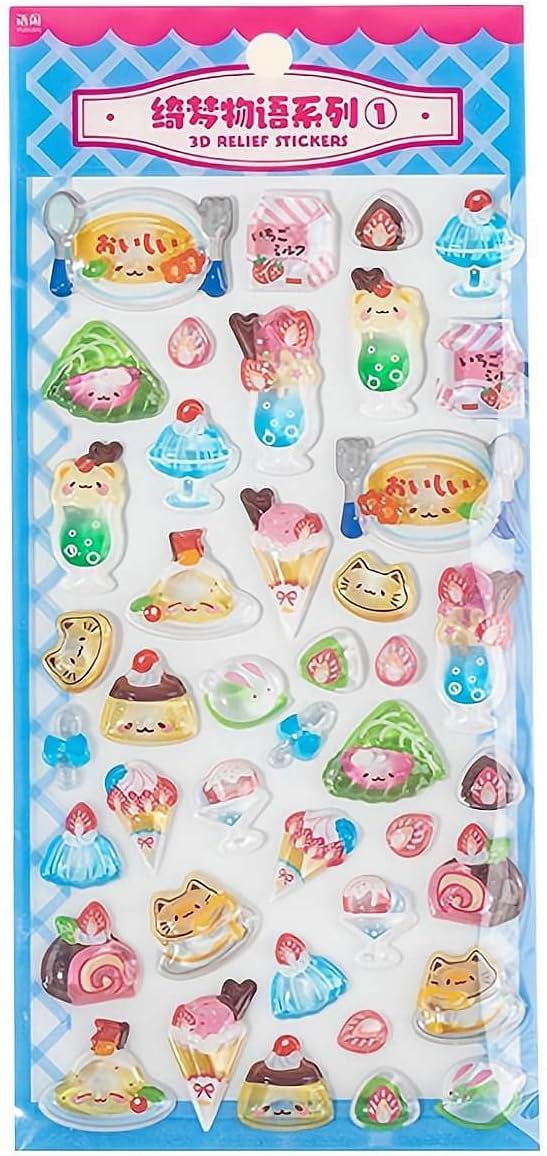 3D PVC Stickers for Kids Reusable Vinyl Decals, No Residue Removable ...