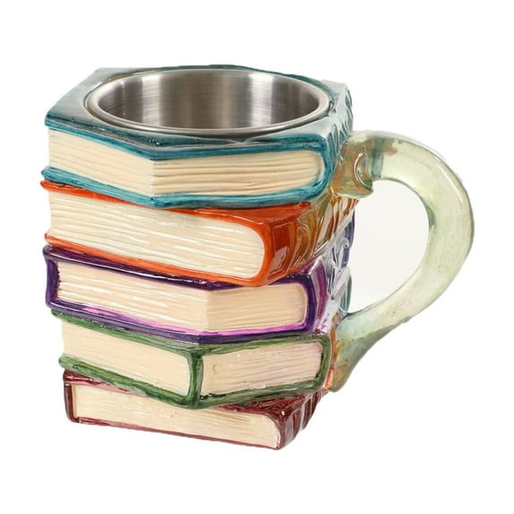 3D Painted Book Mug, 2026 New Stacked Book Mug Novelty Chapter Mugs for ...
