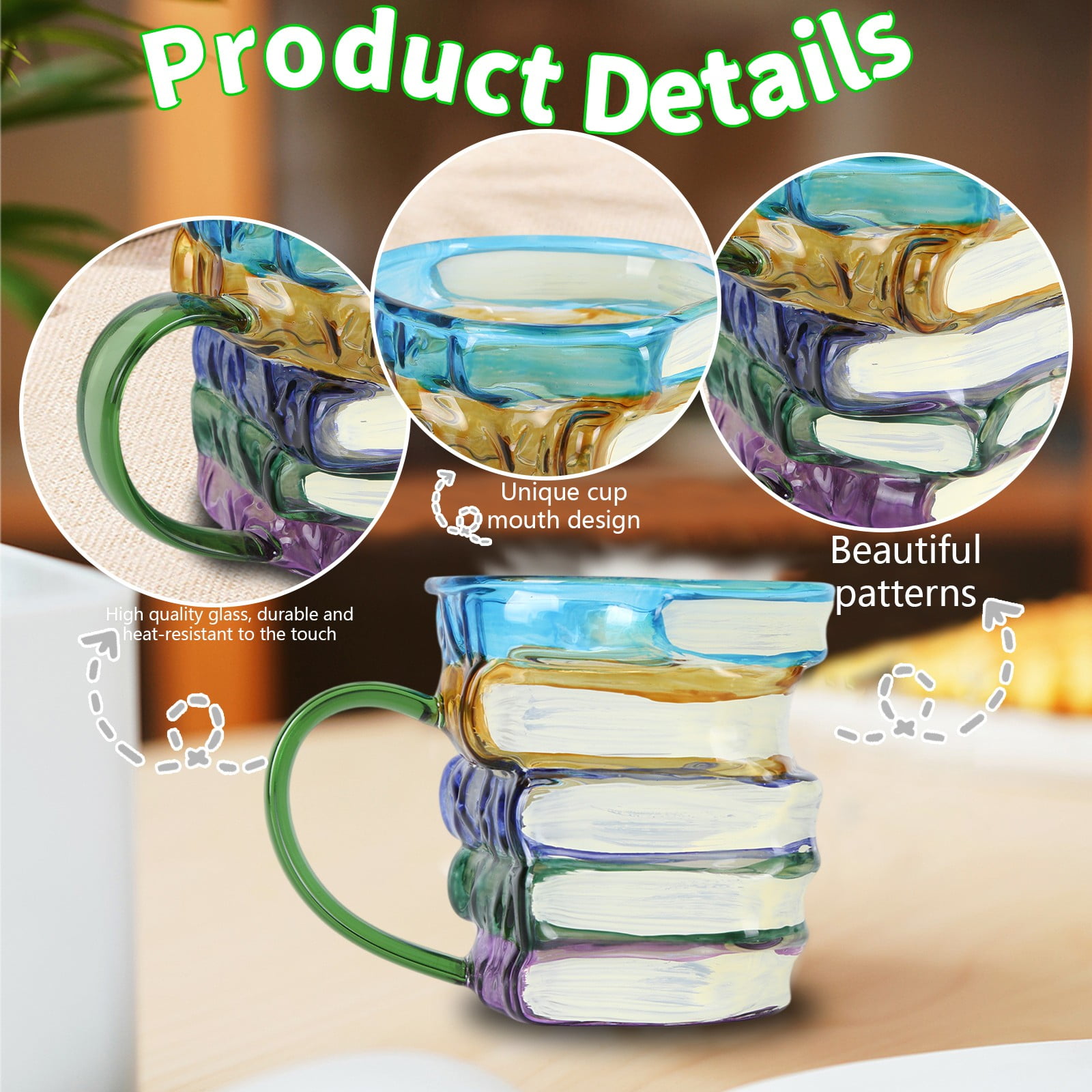 3D Painted Book Mug Novelty Coffee Mugs, Hand-Painted Chapter Book Mug ...