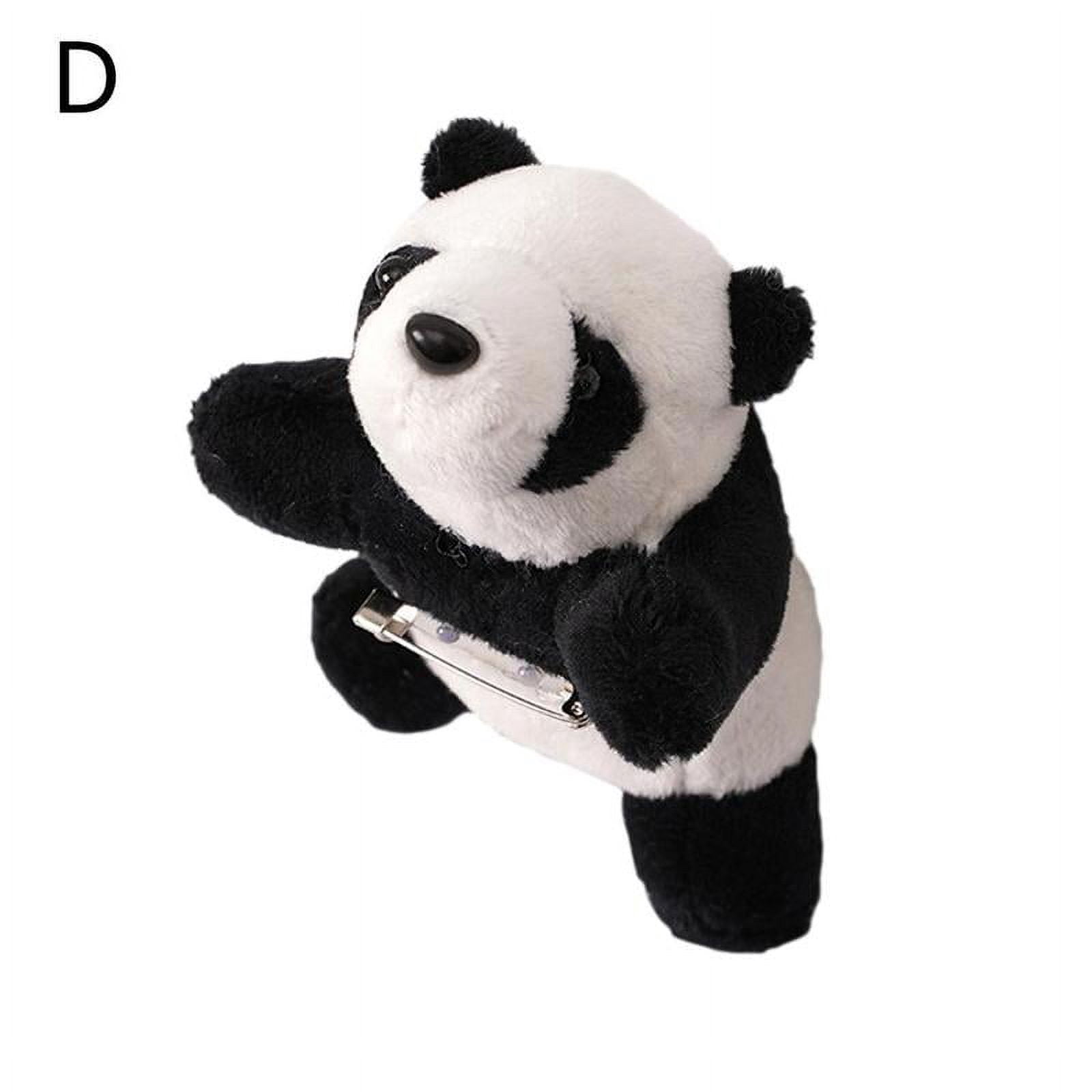 3D Panda Series Soft Panda Plush Hair Ring Hair Doll For Girls Bear ...