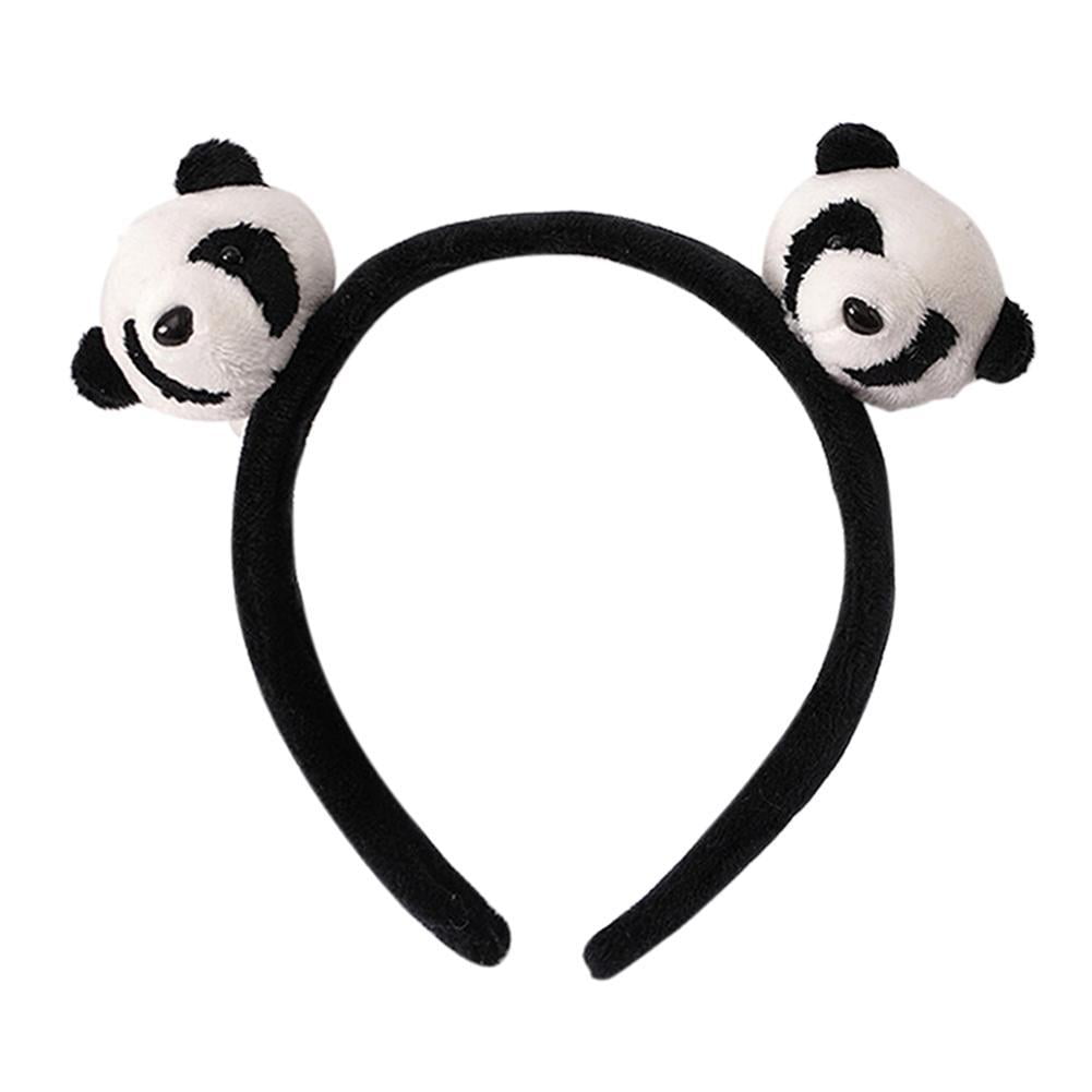 3D Panda Series Soft Panda Plush Hair Rings Hair Doll For Girls Bear ...