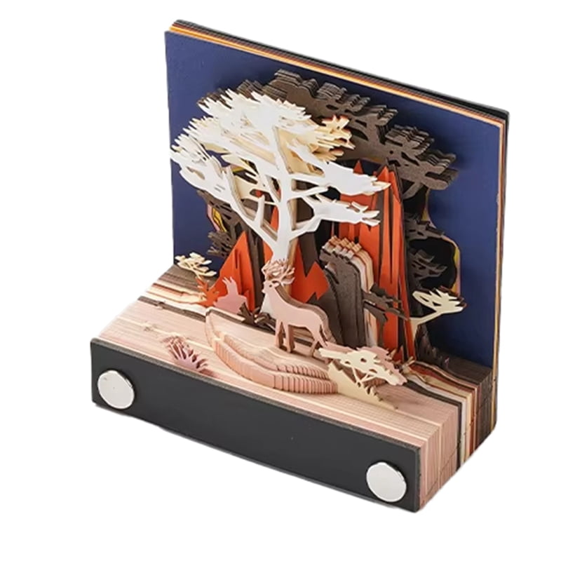 3D Paper Carving Art Calendar - Office Desktop Ornament, Birthday Gift ...