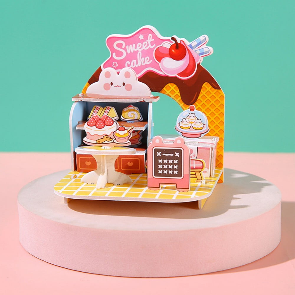 3D Paper Puzzles for Adults, Mini DIY Model House Set, Educational Toys ...