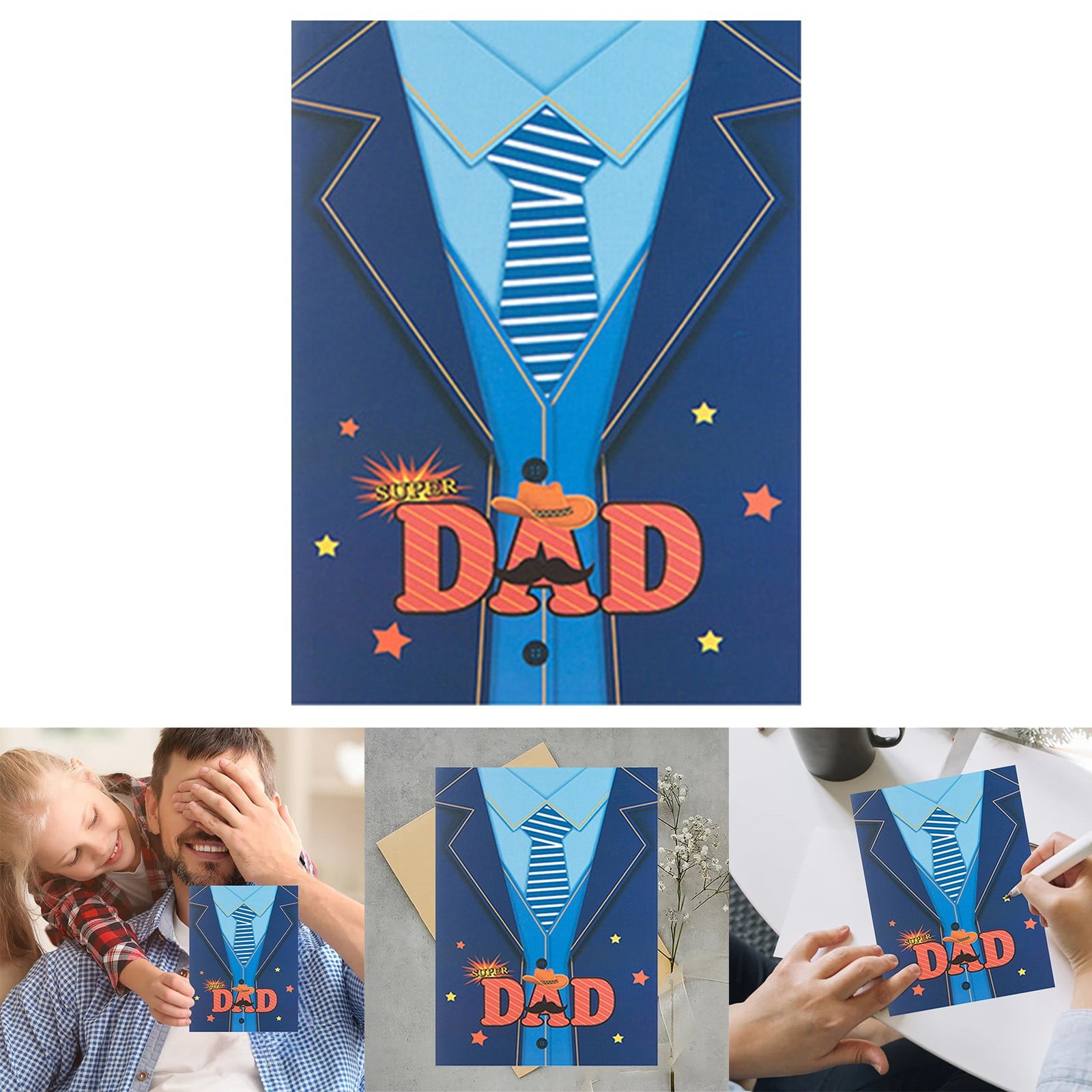 3D Paper Sculpture Fathers Day Pop Up Card, Dad Award, Gift For Dad ...
