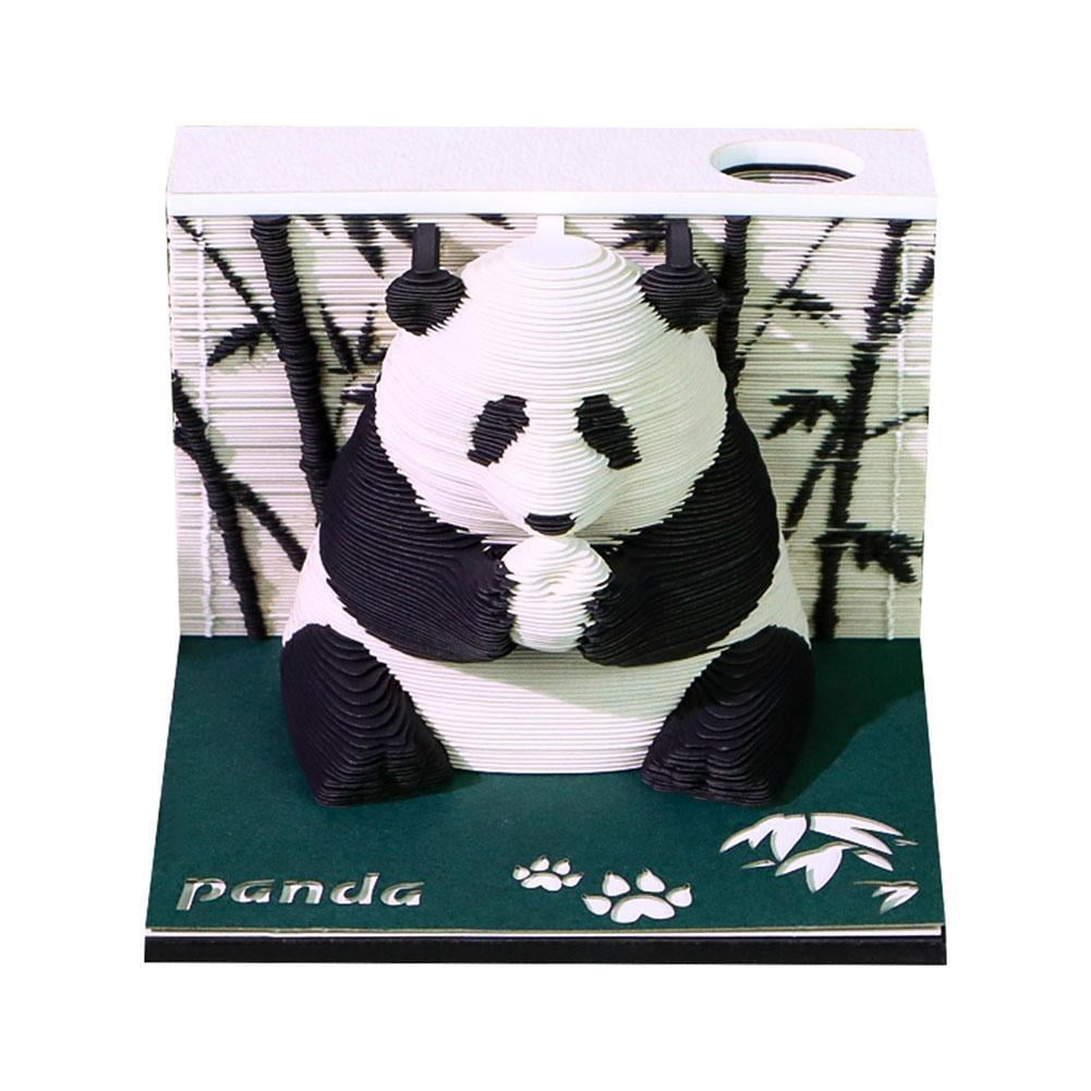 3D Paper Weekly Calendar 2026, Panda Calendar Memo Pad, Time Piece For Desktop 3D Desk Dec ...