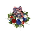 3D Patriotic 4th of July Artificial Flower Wreath, Independence Day ...