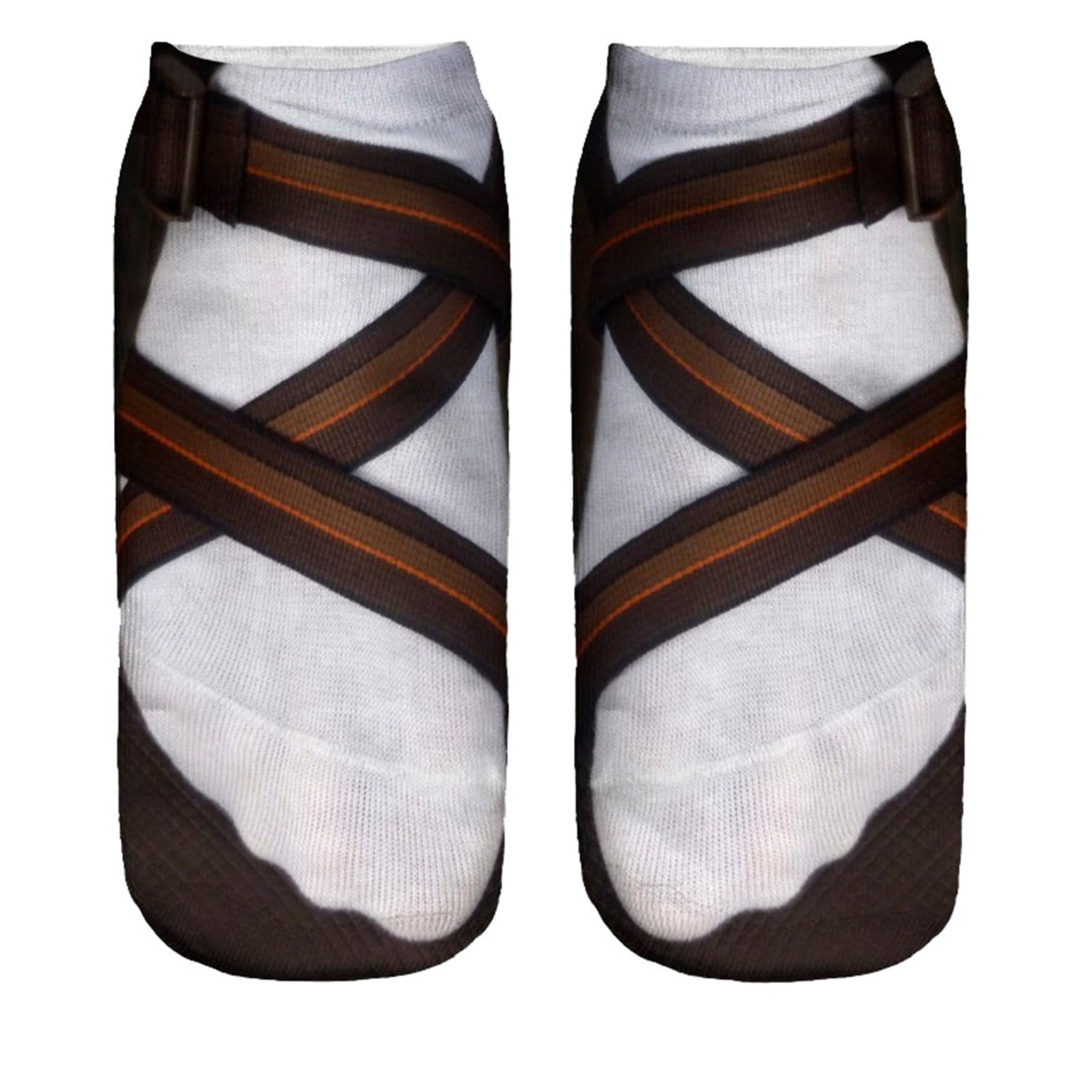 3D Pattern Manicure Print Socks Funny Hidden Running Socks Women ...