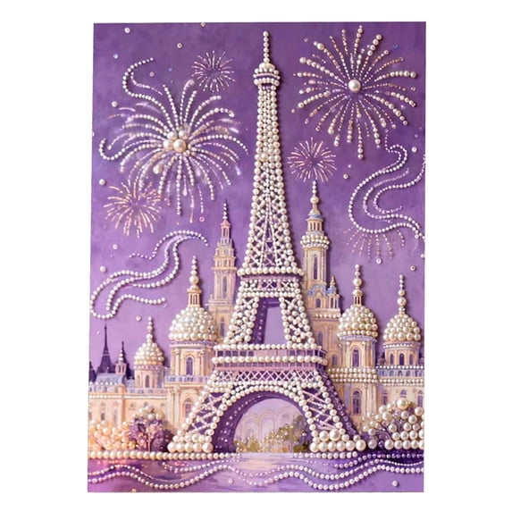 3D Pearl Art Painting Kit for Adults - Dreamy Ocean Lotus Design ...