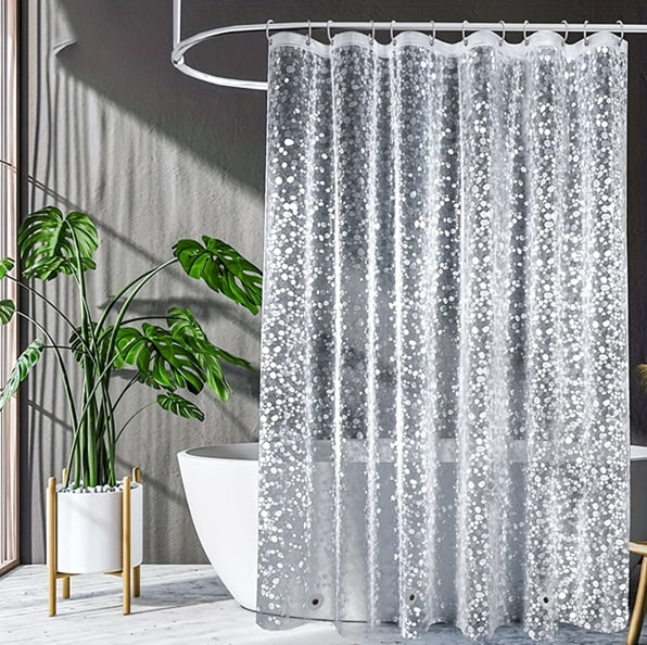 3D Pebble Pattern Shower Curtain Liner – Heavy-Duty PEVA Material with ...