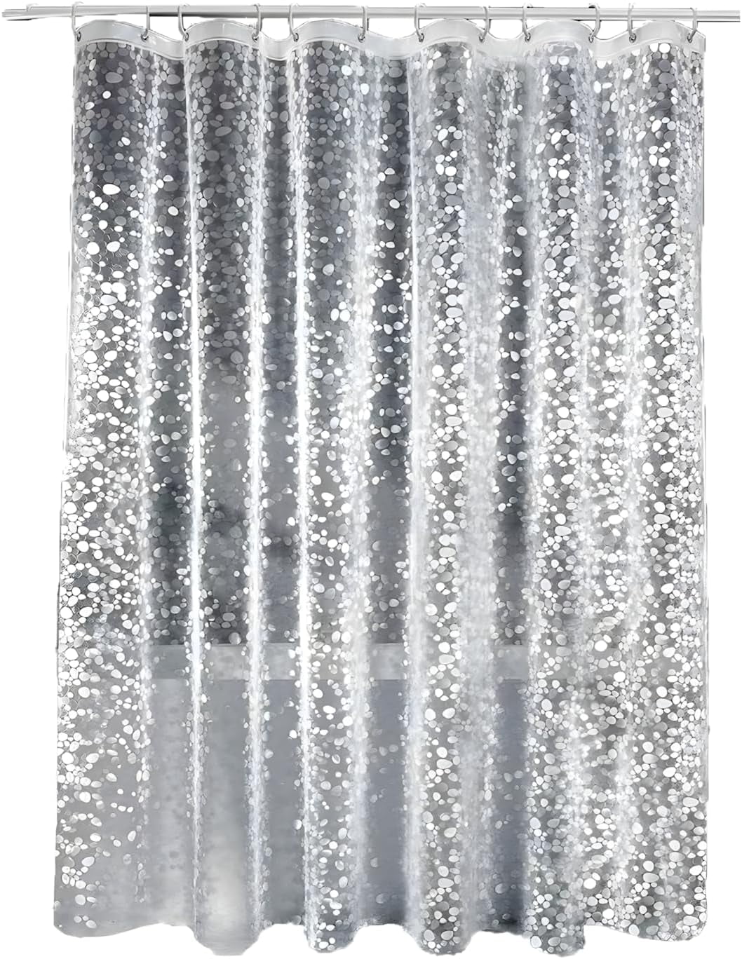 3D Pebble Shower Curtain Liner PEVA Material Clear Shower Curtain ...