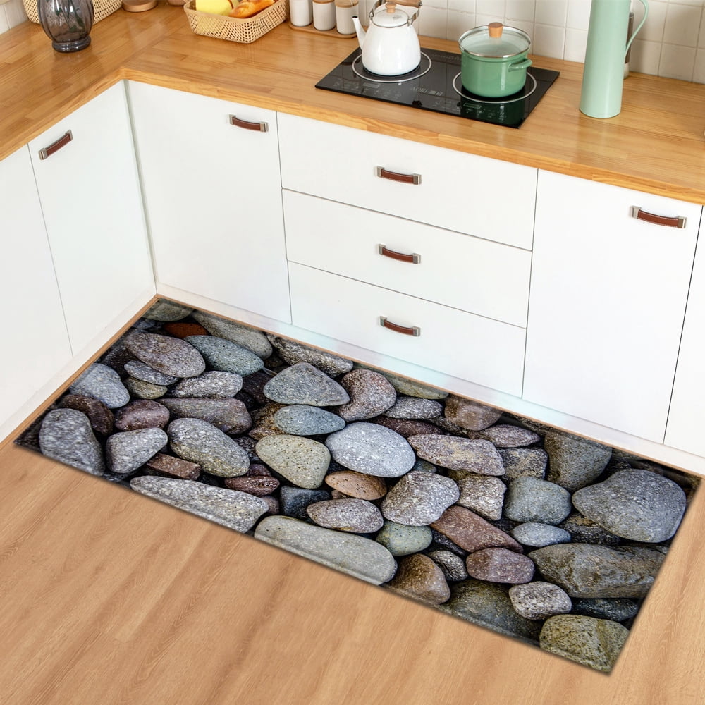 3D Pebbles Kitchen Floor Mat Home Entrance Doormat Hallway Bathroom ...