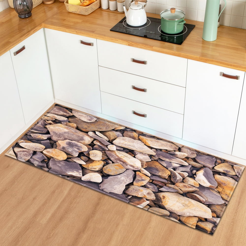 3D Pebbles Kitchen Floor Mat Home Entrance Doormat Hallway Bathroom ...