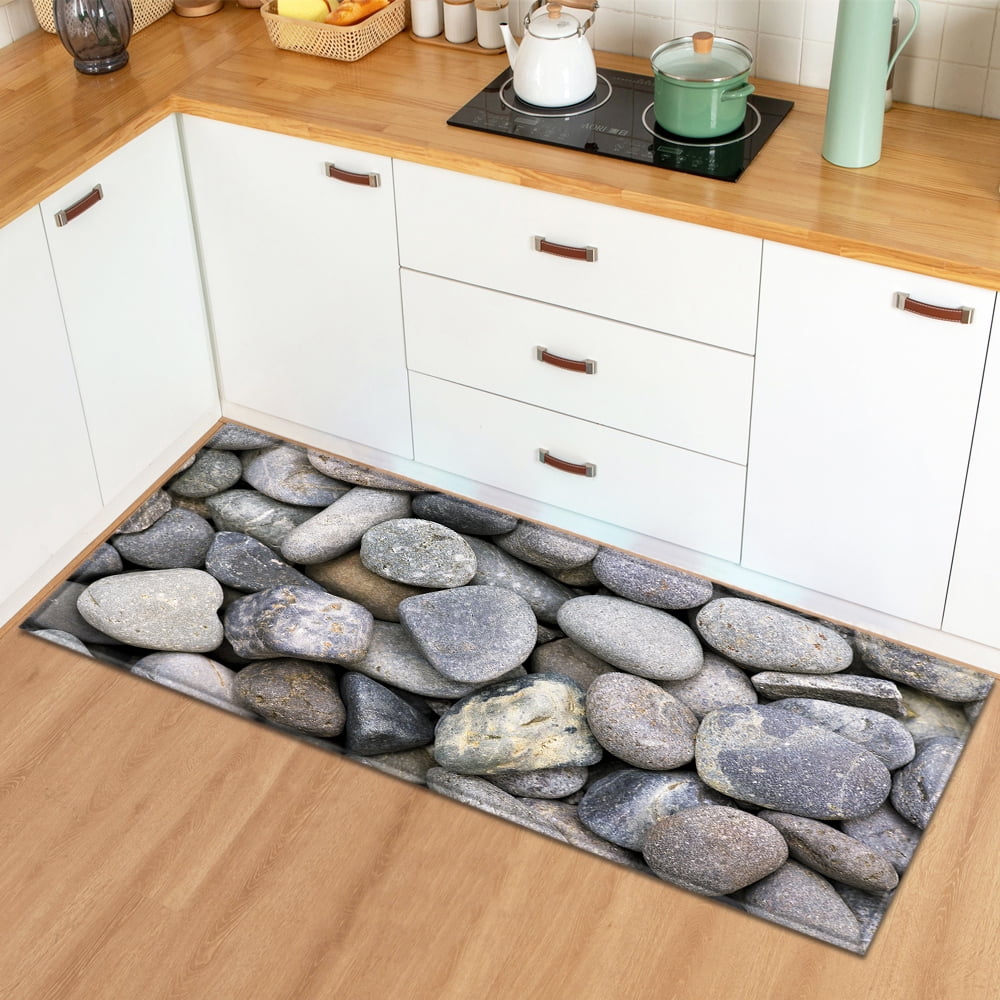 3D Pebbles Kitchen Floor Mat Home Entrance Doormat Hallway Bathroom ...