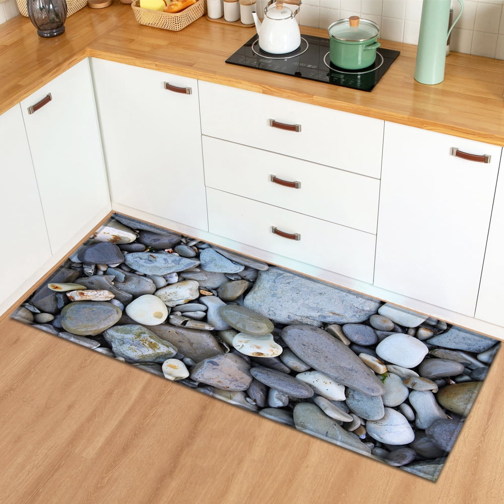 3D Pebbles Kitchen Floor Mat Home Entrance Doormat Hallway Bathroom ...