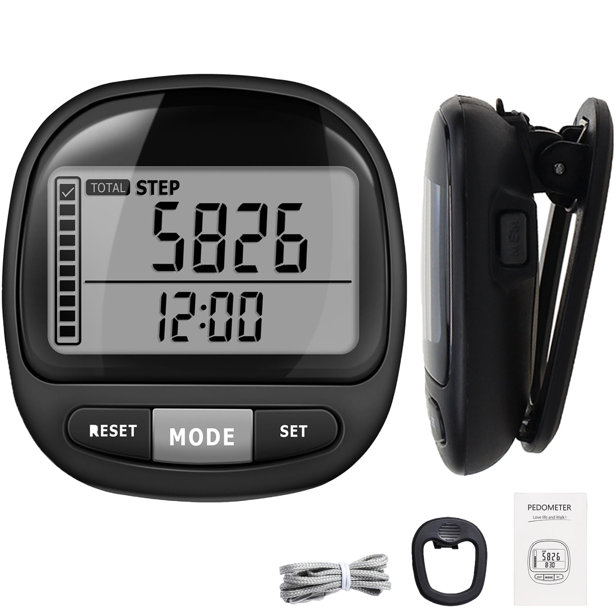 Topoint 3D Pedometer for Walking, Accurate Step Counter, Calories ...