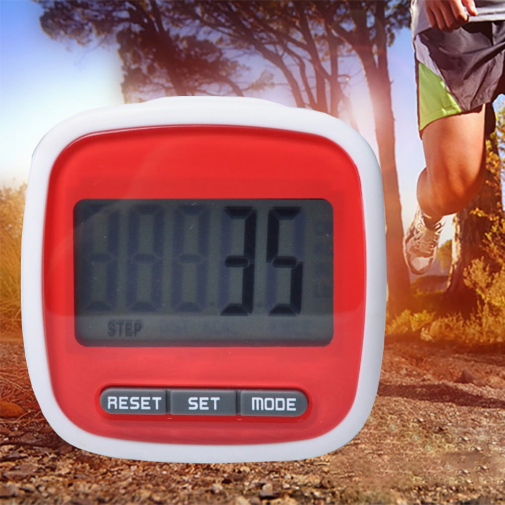 Orchip LCD Display Water-proof 3D Tri-Axis Sensor Red Pedometer Clip ...