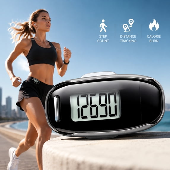 3D Pedometer for Walking, Step Counter For Walking with Removable Clip ...