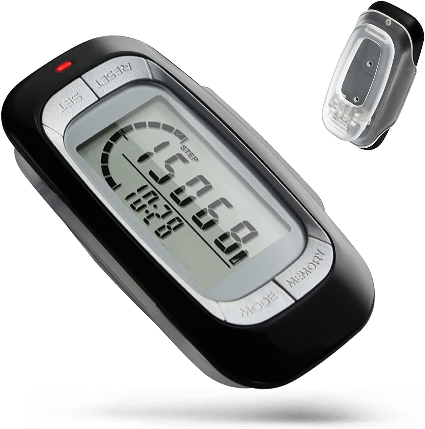 3D Pedometer for Walking - Accurate Step Counter with LED Backlight ...