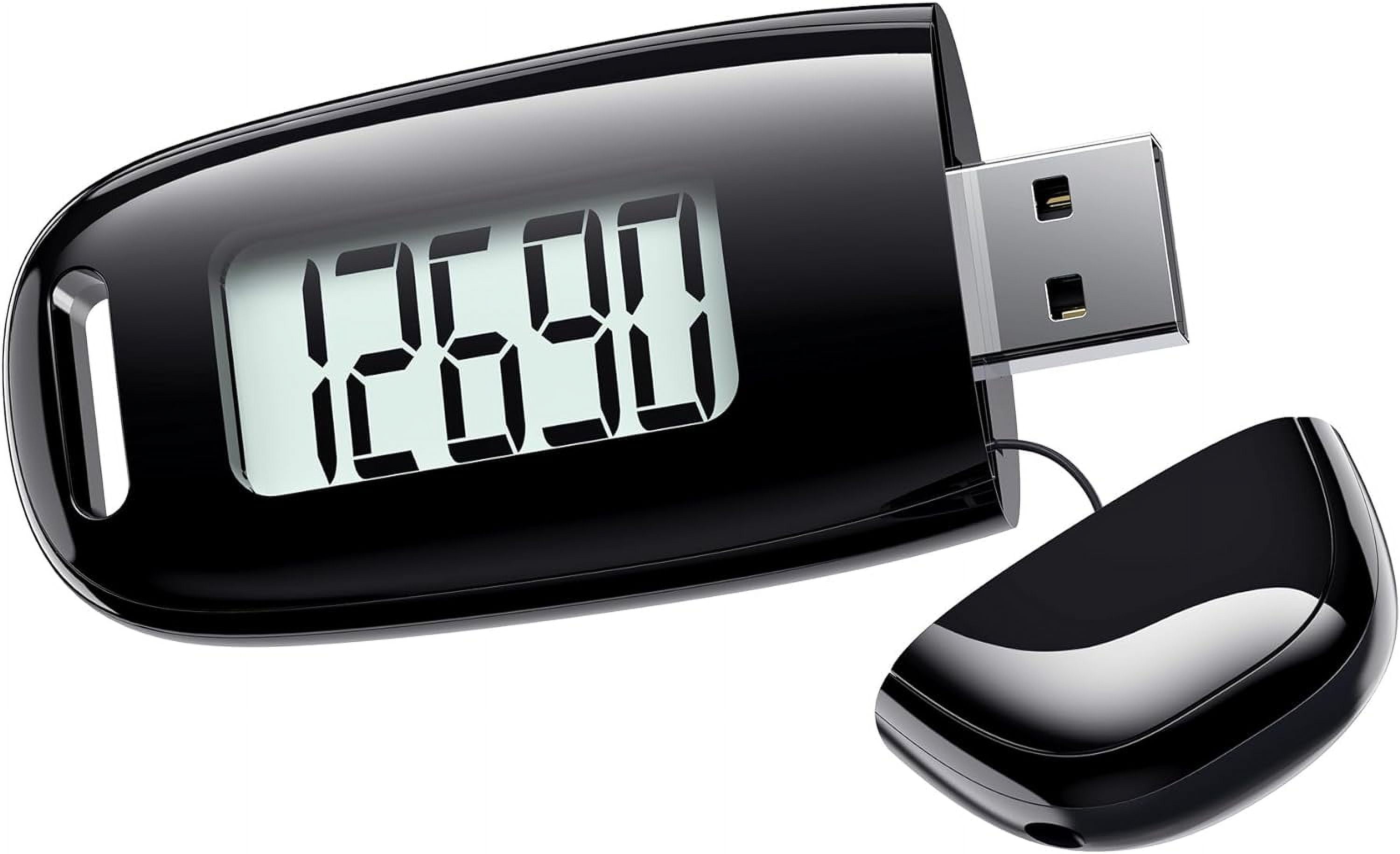 3D Pedometer for Walking, Simple Step Counter with USB Recharge ...