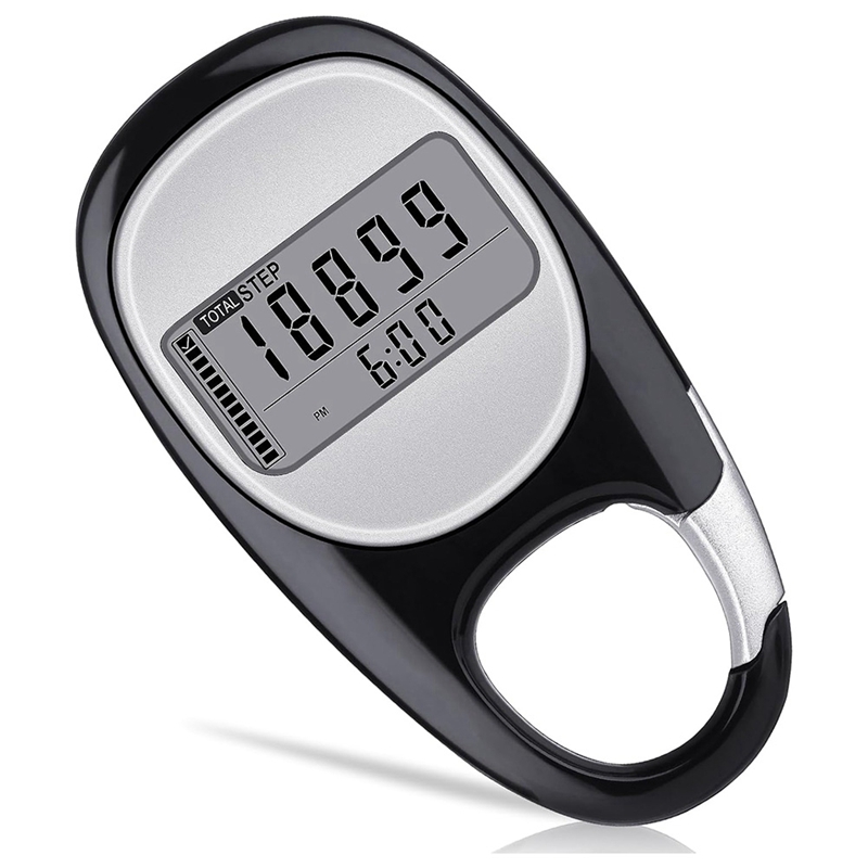3D Pedometer for Walking Steps and Miles, Portable Step Counter for ...