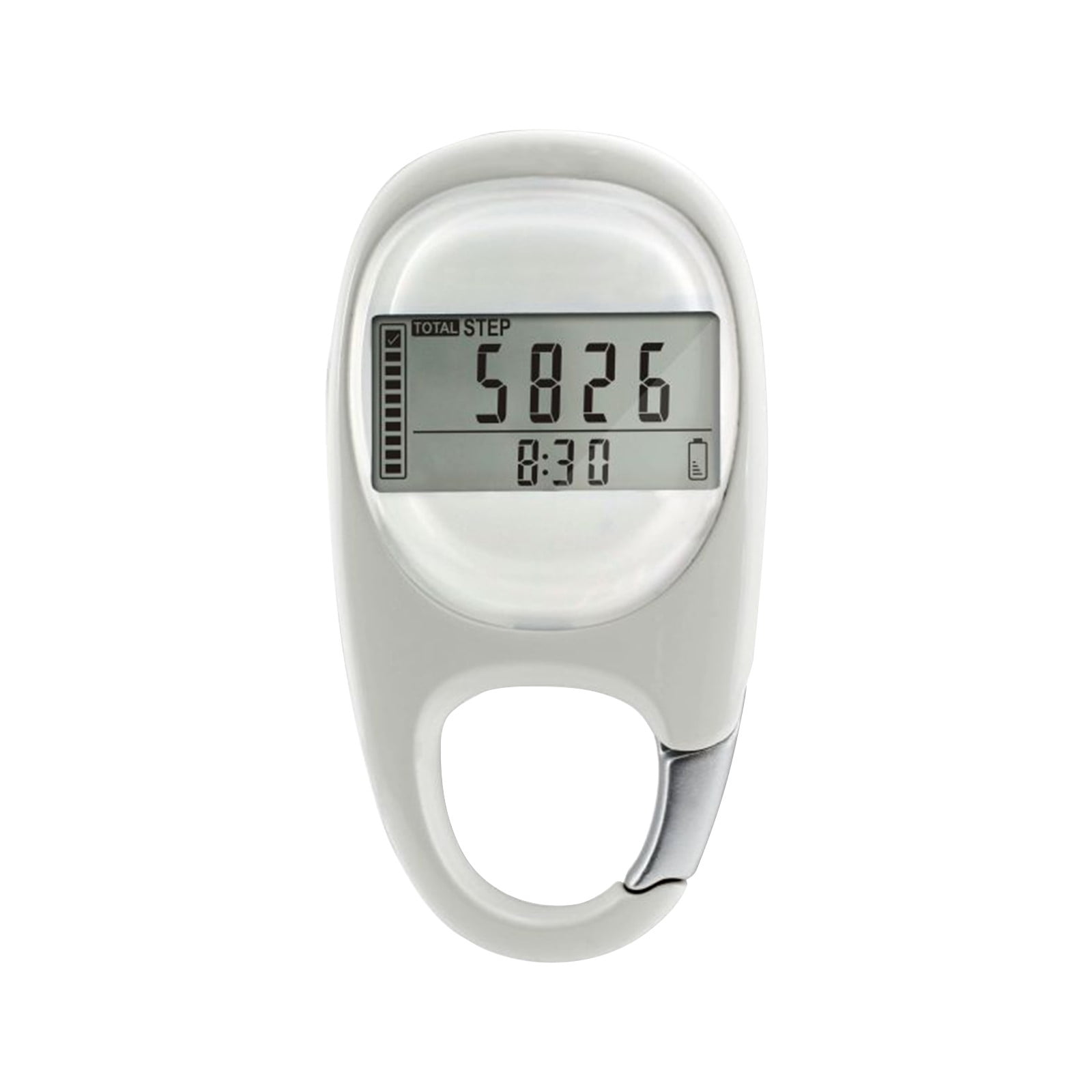 3D Pedometer for Walking with Removable Clip and Carabiner Simple Step ...