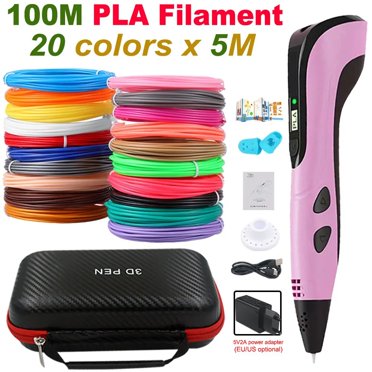 SCRIB3D P1 3D Pen - ABS & PLA Compatible, Includes 3 Colors, Stencil ...